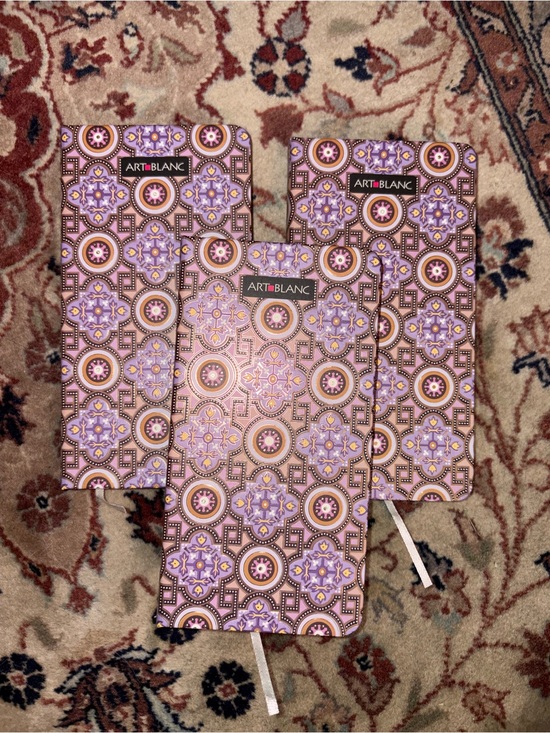 Office | New Set Of 3 Artblanc Purple Mosaic Pattern Notebooks | Poshmark